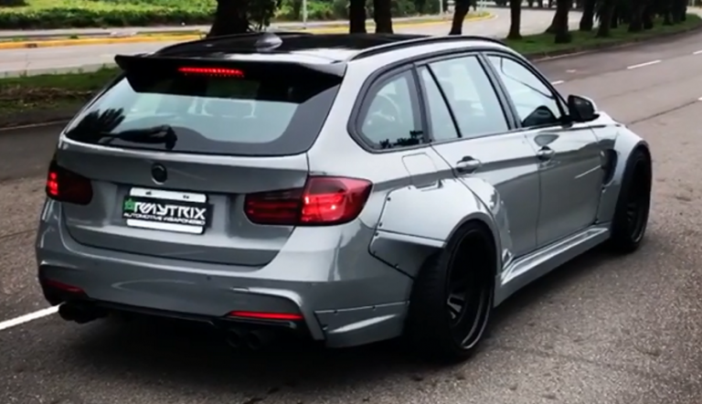 Widebody BMW F31 Wagon with Armytrix Valvetronic Exhaust - Revs and ...