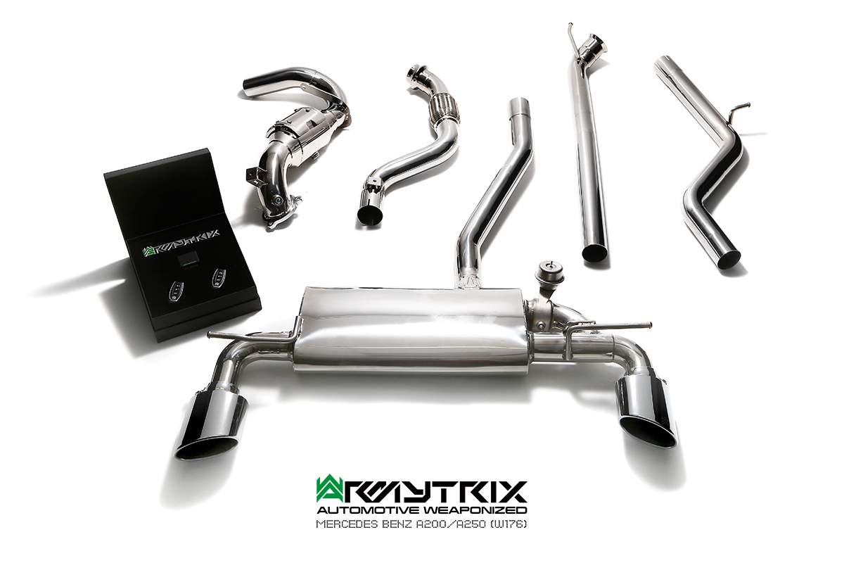 Mercedes Benz W176 A180 A200 A250 Facelift ARMYTRIX Exhaust Mods Best Tuning Review Price